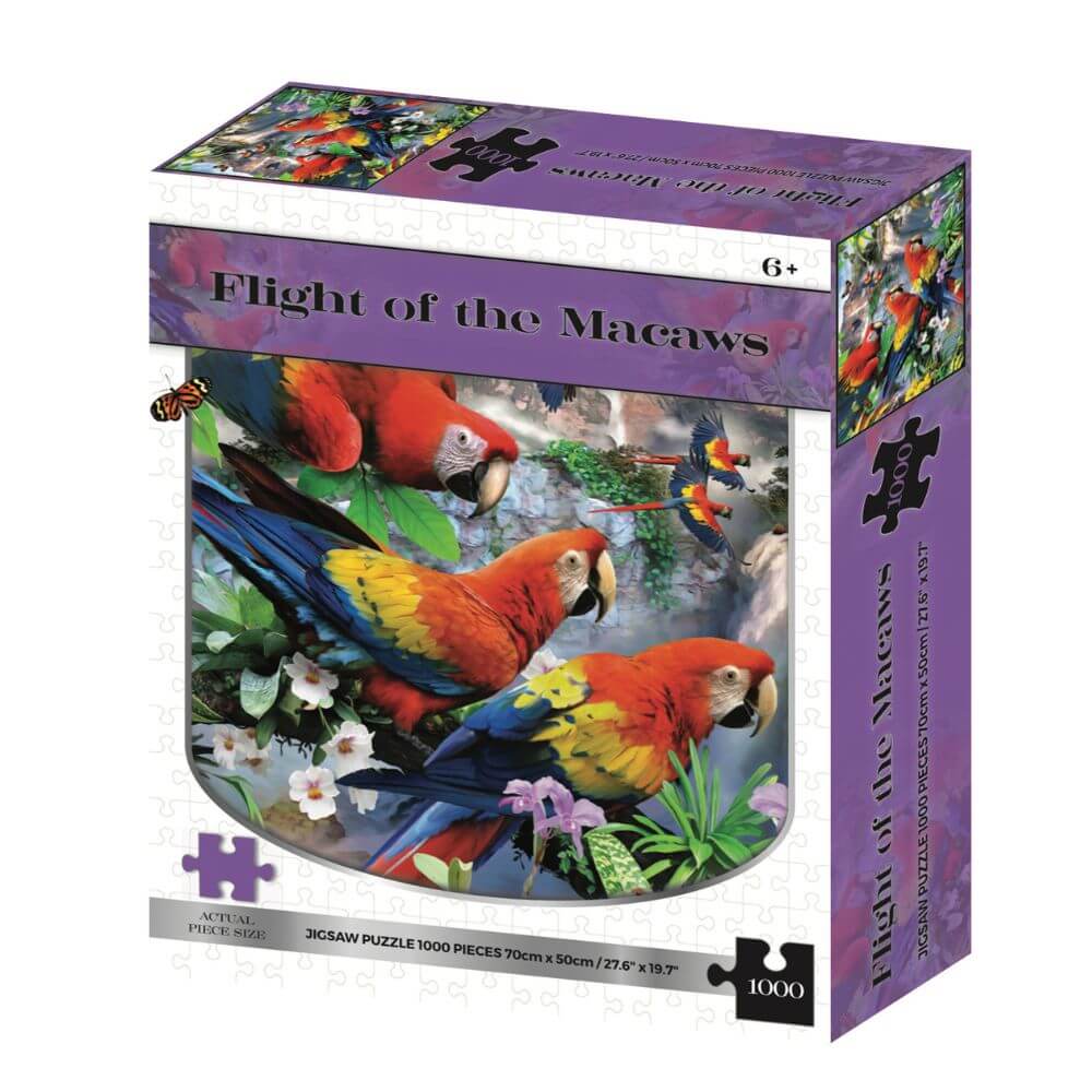 Flight of The Macaws 1000 Piece Jigsaw Puzzle - Gifts For Him | Gifts ...