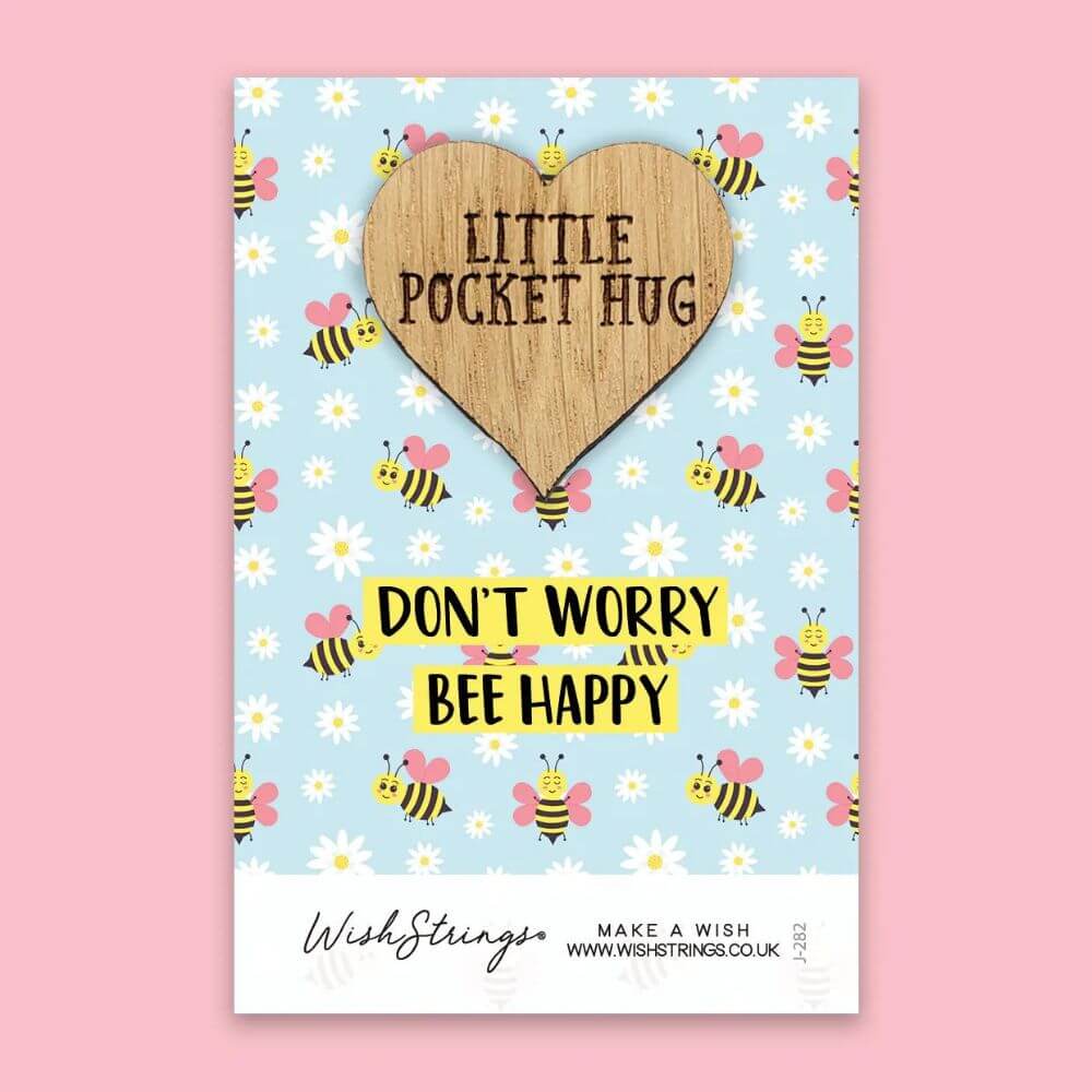 Dont Worry Bee Happy Pocket Hug Keepsake - WishStrings® - Gifts For Him ...
