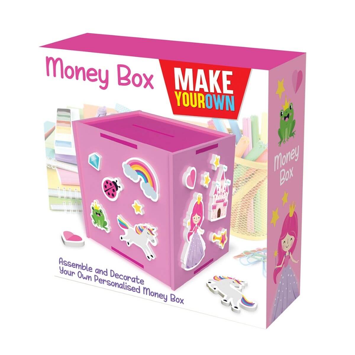 Make Your Own Money Box Pink | Personalised MoneyBox