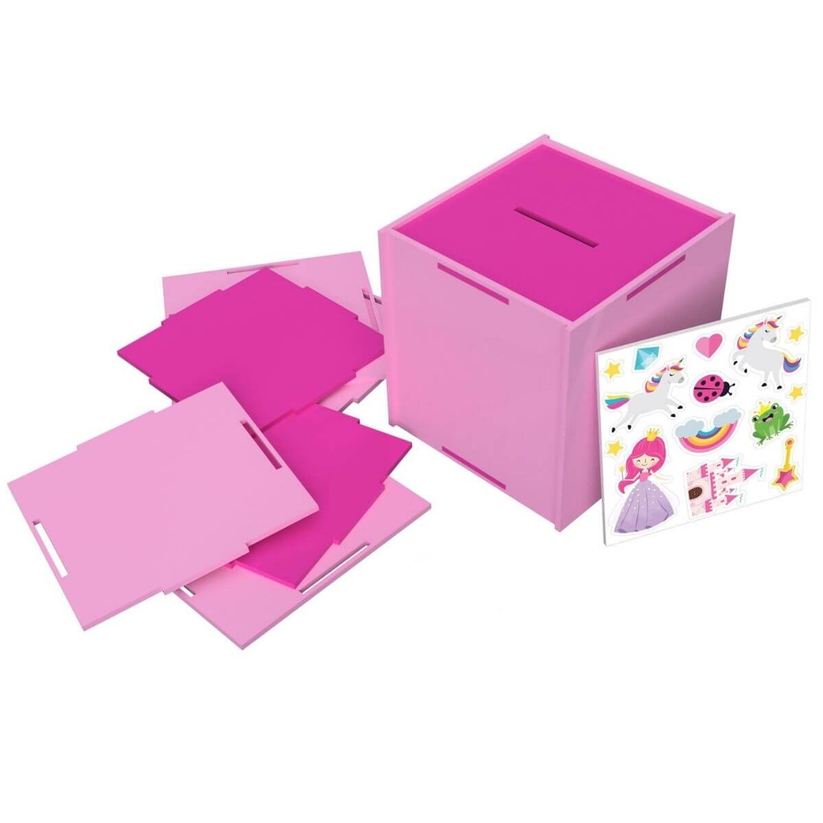 Make Your Own Money Box Pink | Personalised MoneyBox